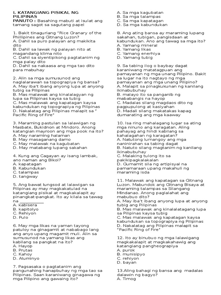 NAT Reviewer 2015-2016 | PDF