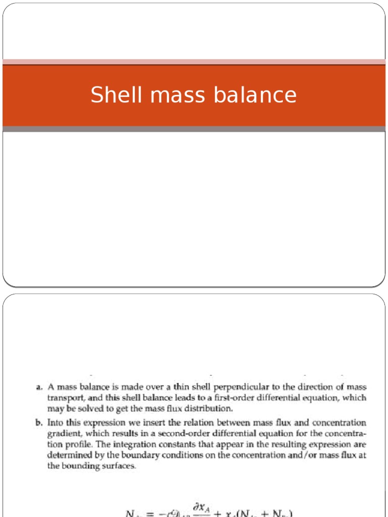Shell Mass Balance | PDF