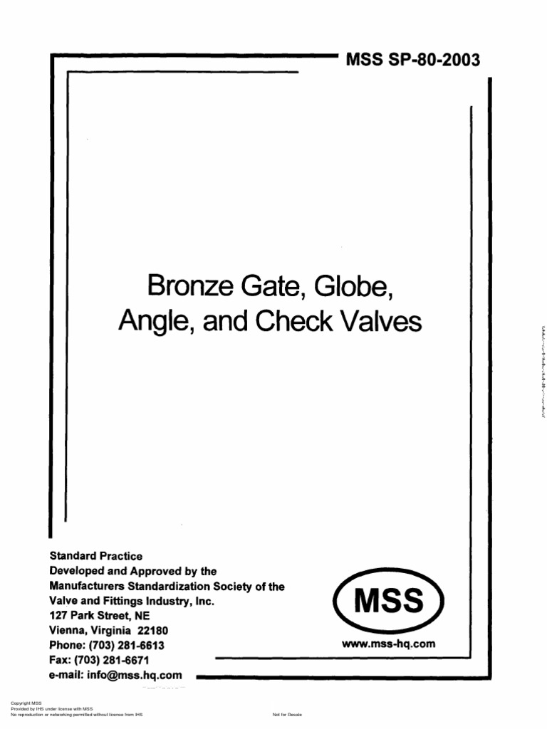 MSS SP 80 PDF | PDF | Valve | Pipe (Fluid Conveyance)