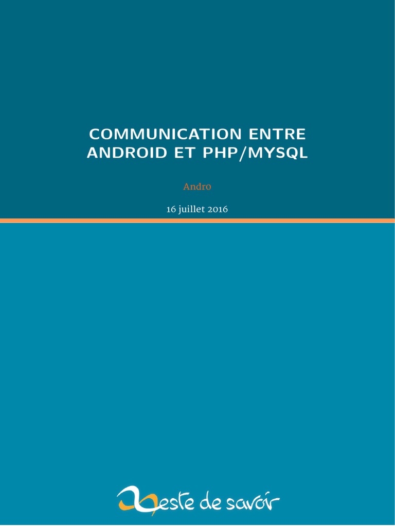 Communication Entre Android Et PHP - Mysql | PDF | JSON | Internet