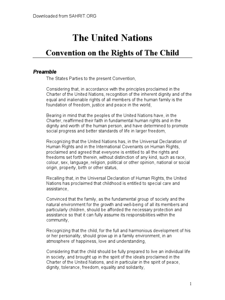 Convention On The Rights of The Child | PDF | Ratification | Human Rights