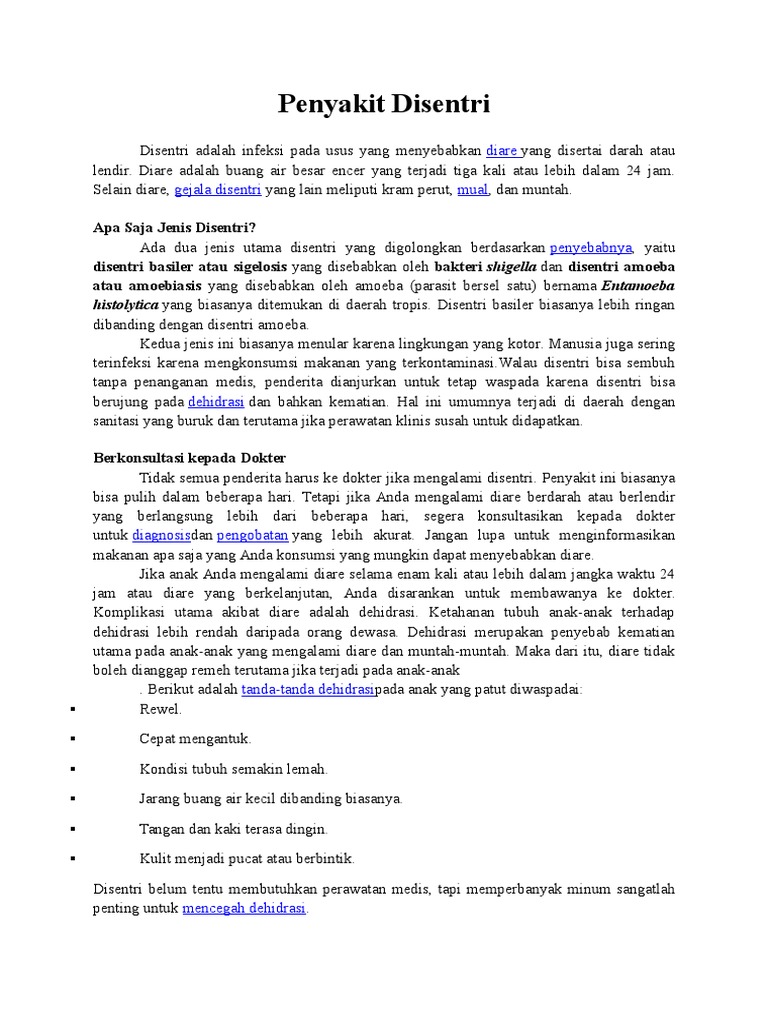 Penyakit Disentri | PDF