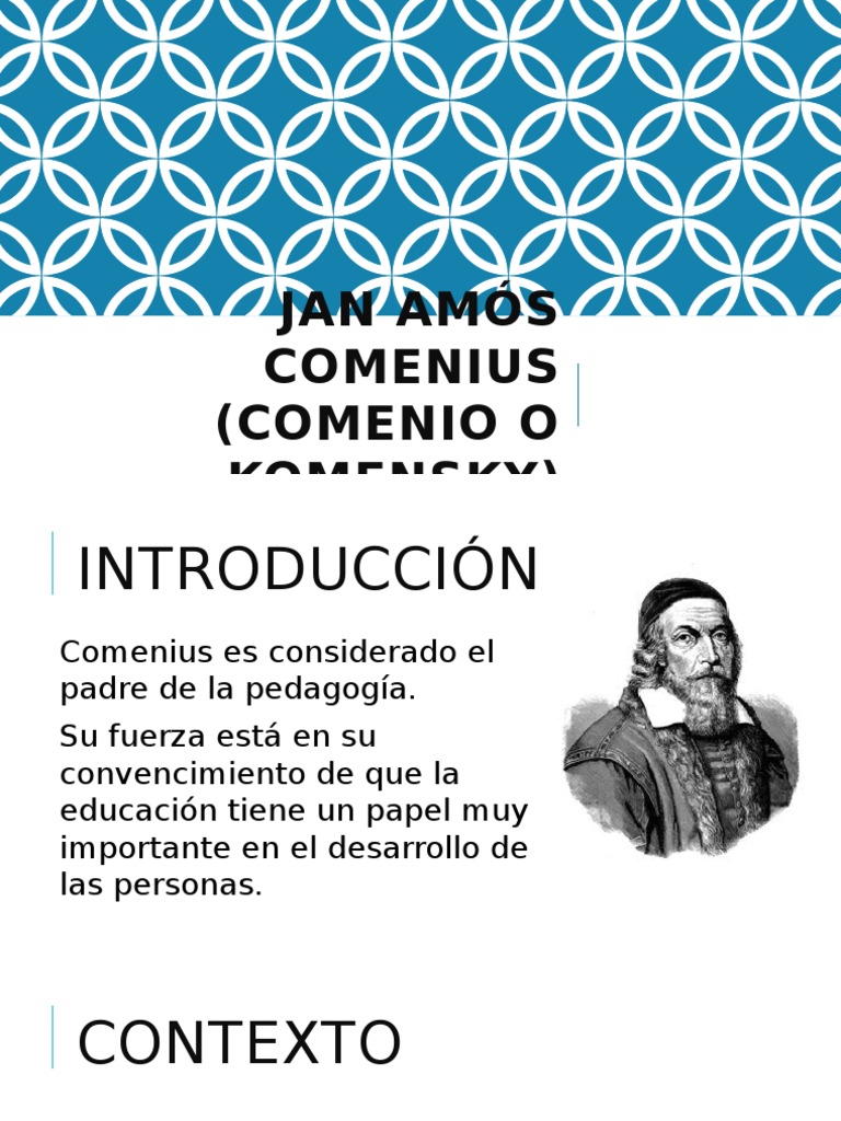 Jan Amós Comenius (Comenio o Komensky) | PDF | Epistemología | Disciplinas