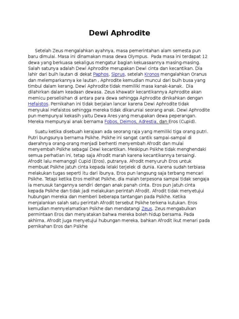 Dewi Aphrodite | PDF