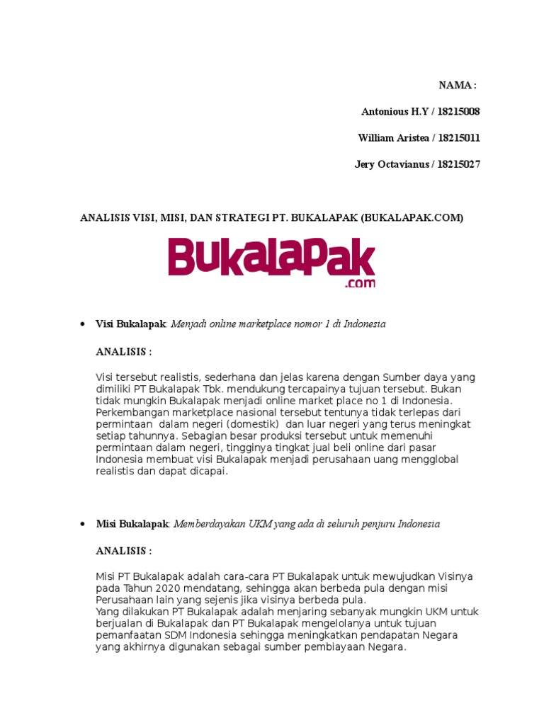 Analisis Bukalapak | PDF