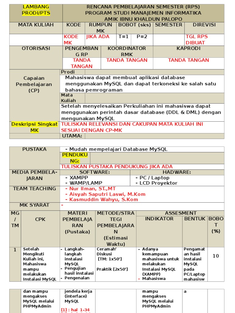 RPS Pemrograman MySQL | PDF