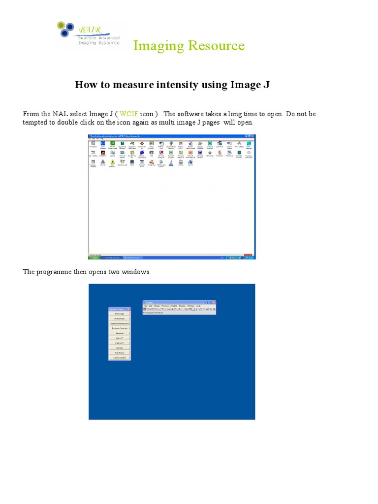 How to Measure Image Intensity Using ImageJ: A Step-by-Step Guide | PDF