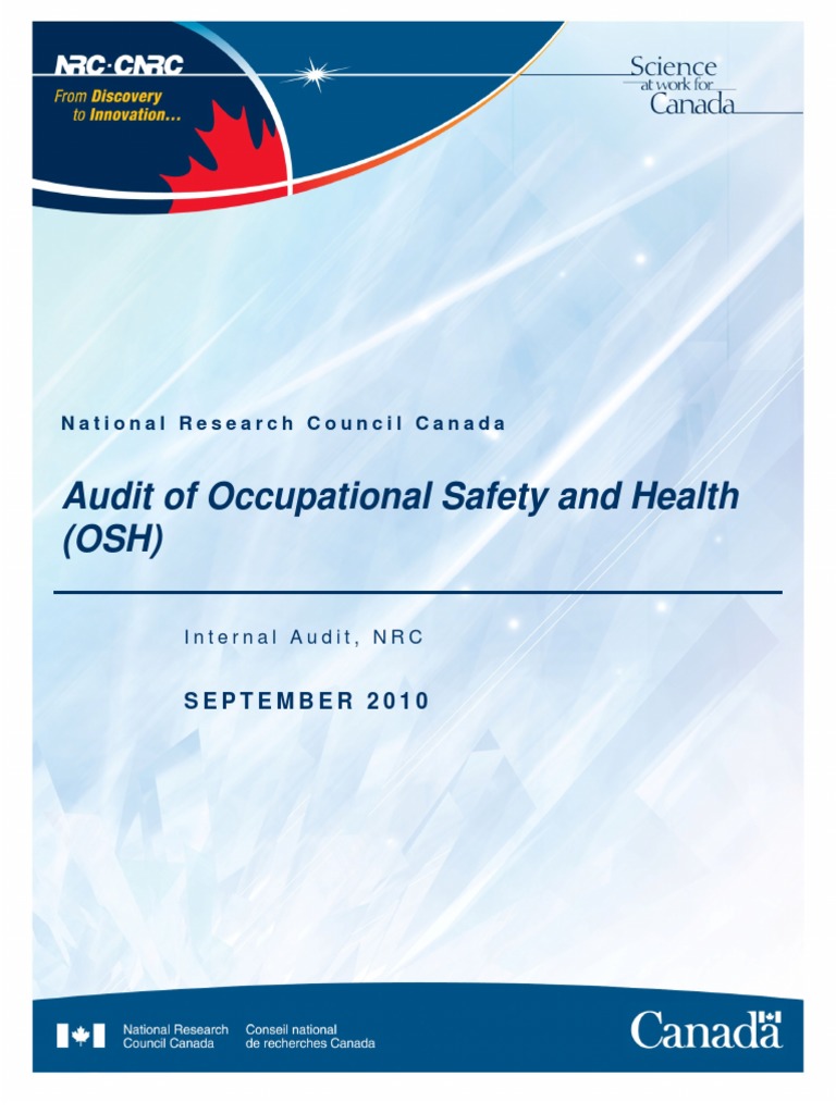 Audit of Occupational Safety and Health (OSH) : September 2010 | PDF ...