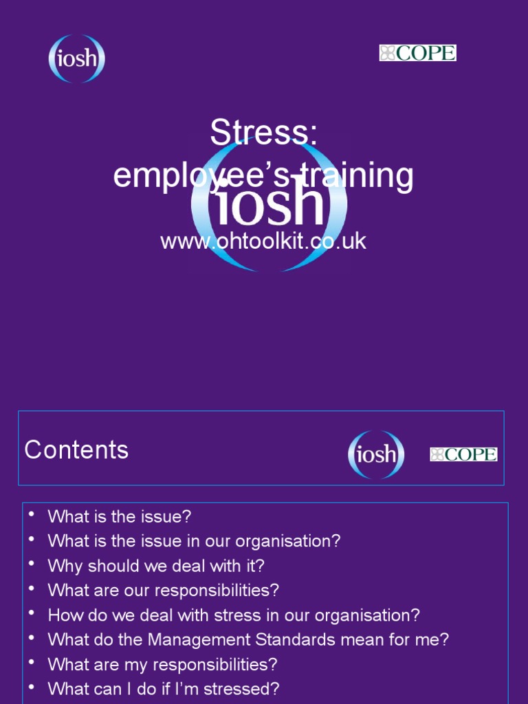 Stress Training For Employees | PDF | Occupational Stress | Employment
