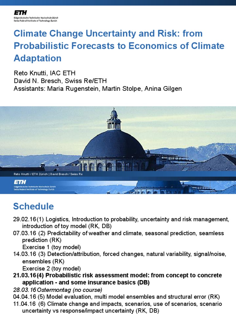Probabilistic Modeling of Climate Risk: Applications in Insurance and ...