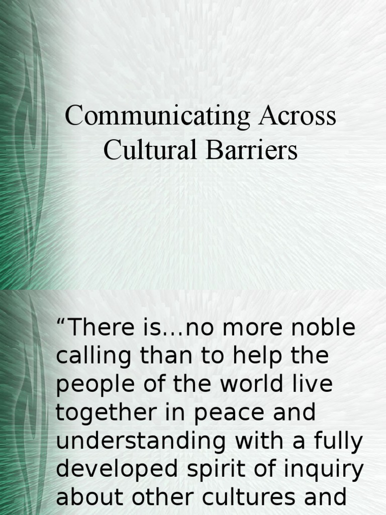 Cross Cultural Barriers in Communication | Cross Cultural Communication ...