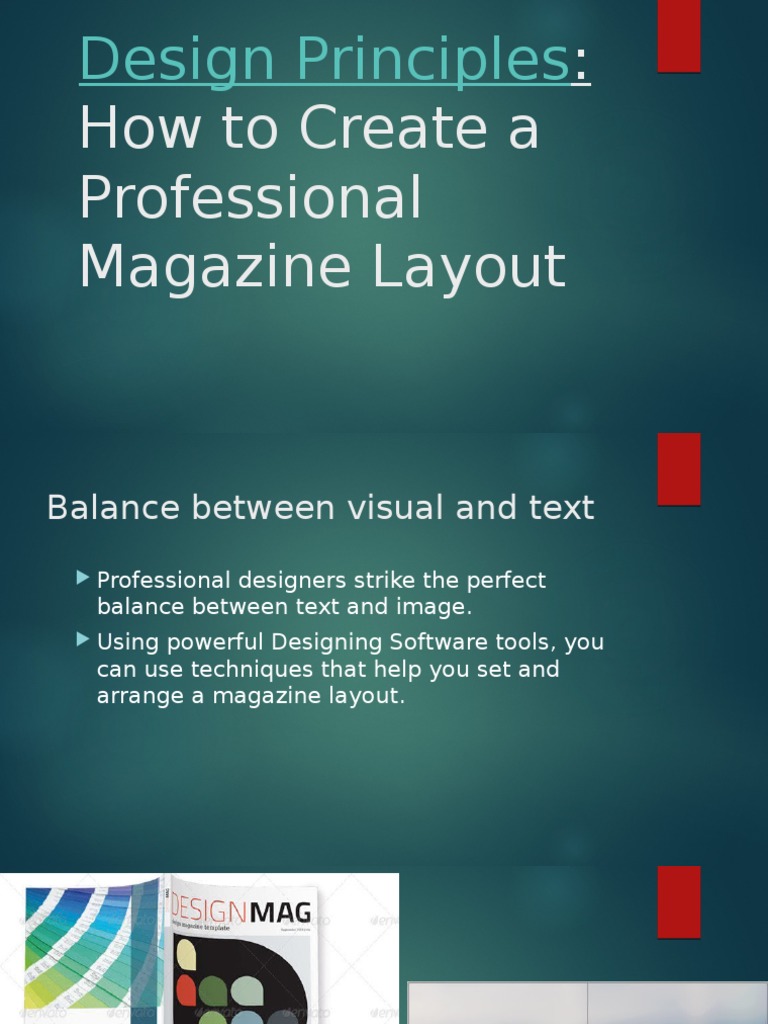 Professional Magazine Layout Principles | PDF | Composition (Visual ...