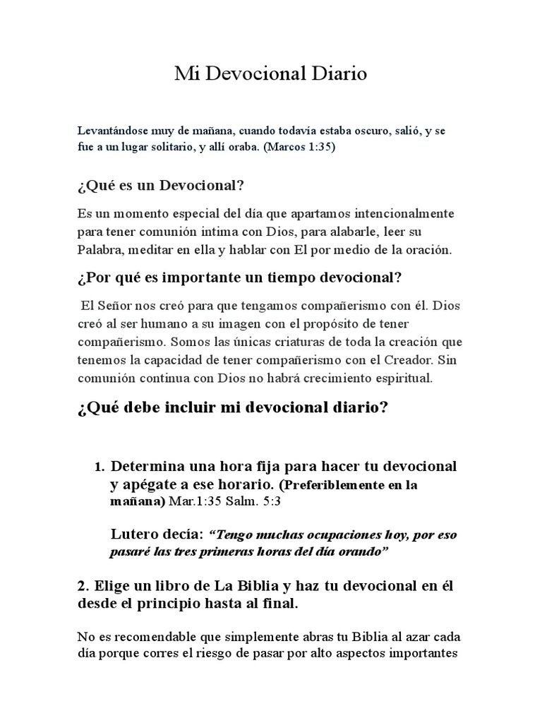 Mi Devocional Diario | PDF