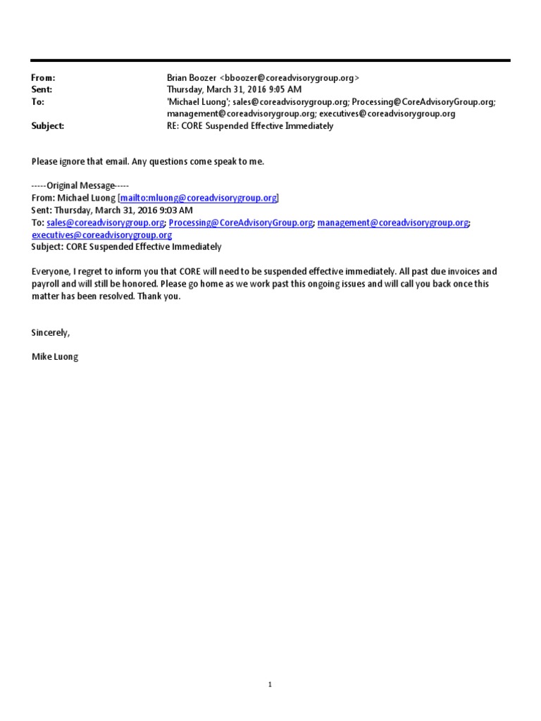 2016-03-31 Email by Mike Luong | PDF