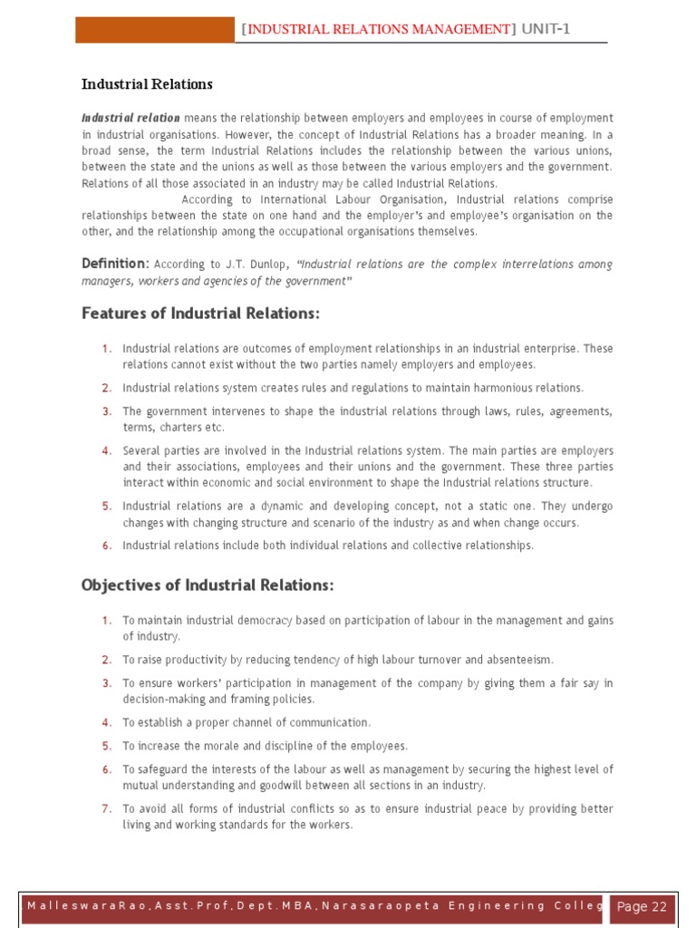 Understanding Industrial Relations Management | PDF | Industrial ...