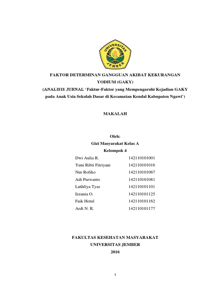 Faktor Penyebab GAKY di Indonesia | PDF
