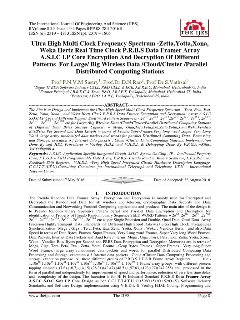 Prof P.N.V.M Sastry, Prof - Dr.D.N.Rao, Prof Dr.S.Vathsal: Keywords | PDF | Hardware Description ...