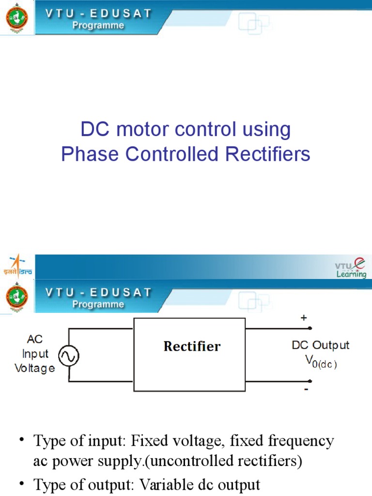 DC Motor Control Using Phase Controlled Rectifiers | PDF | Rectifier | Power Electronics
