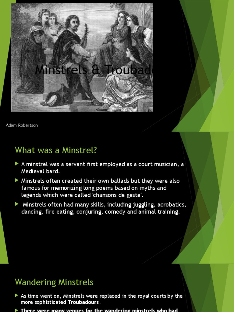 Minstrels & Troubadours | PDF | Middle Ages | Poetry