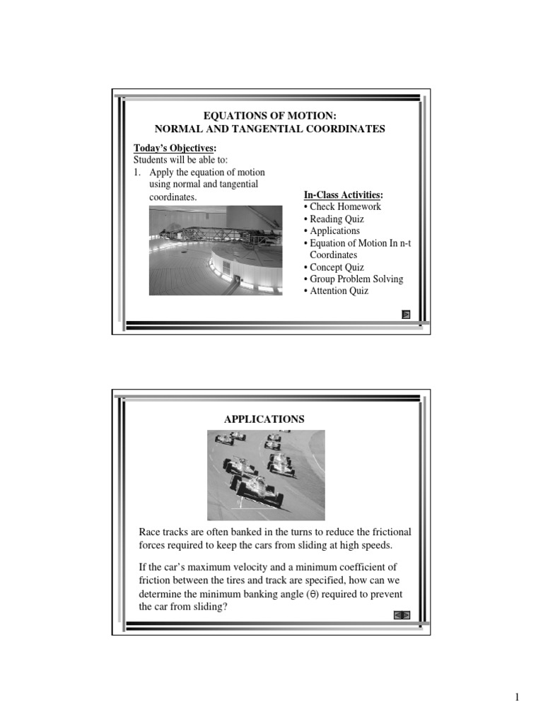 Lecture Notes For Section 13 5 Pdf Acceleration Curvature