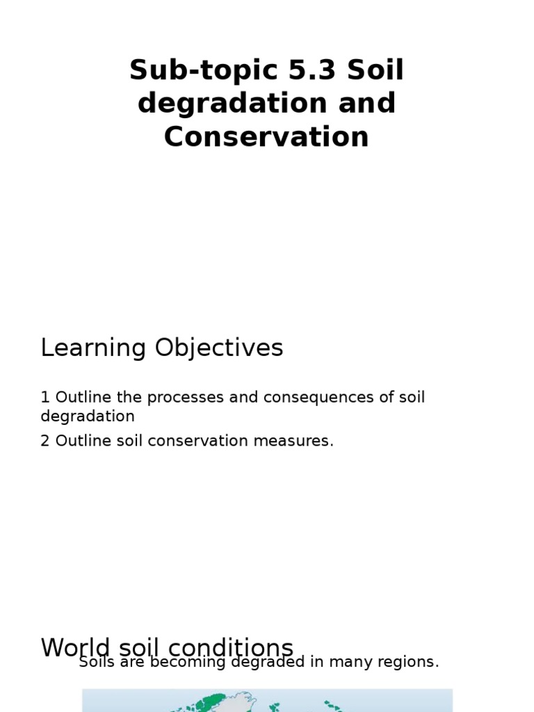 Soil Degradation and Conservation Strategies | PDF | Sustainable ...
