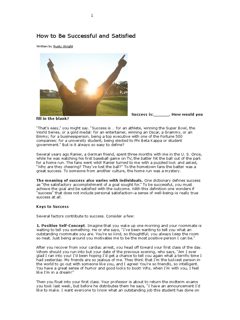 How To Be Successful and Satisfied | PDF | Eternal Life (Christianity ...