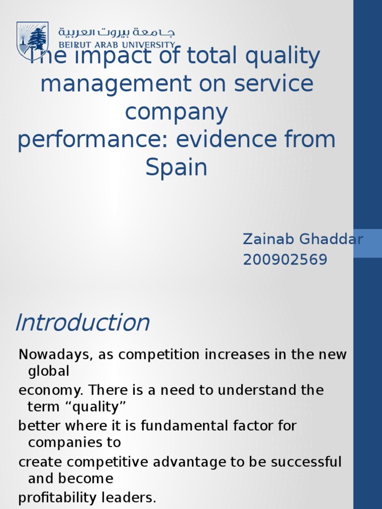 TQM and Quality Performance | PDF | Quality Management | Iso 9000