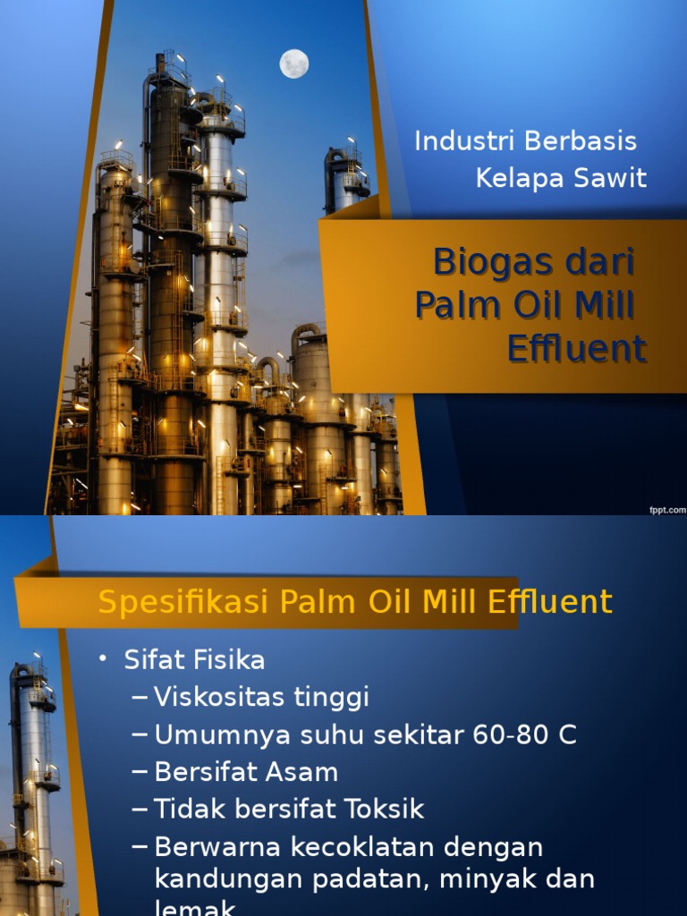 Spesifikasi Produk Biogas Dari POME | PDF