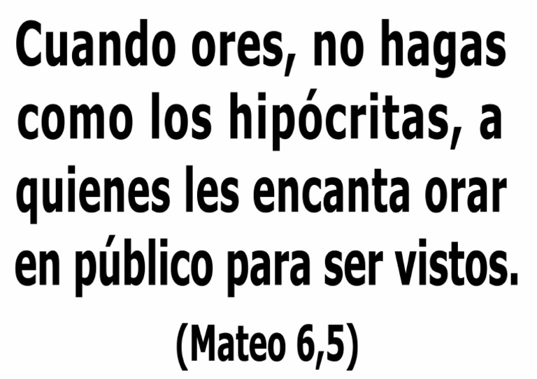 Mateo 6 5 - Formato A4 | PDF