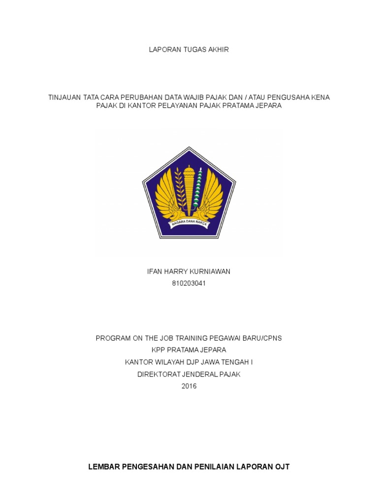 Contoh Laporan OJT DJP | PDF