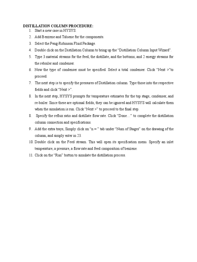 Extraction Column Procedure | PDF | Distillation | Chemical Engineering