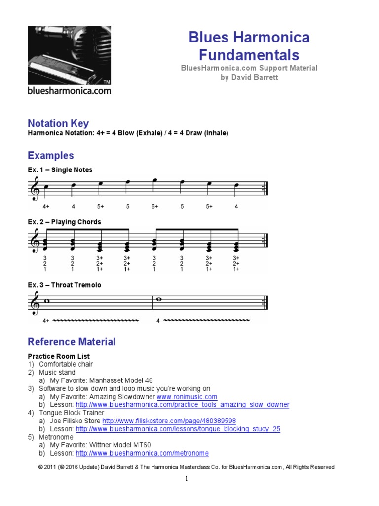 Blues Harmonica Fundamentals v3 0 | PDF