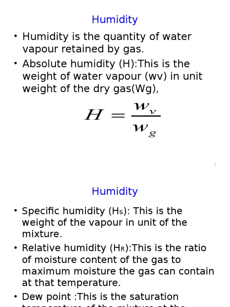 Humidity Measurement Techniques | PDF