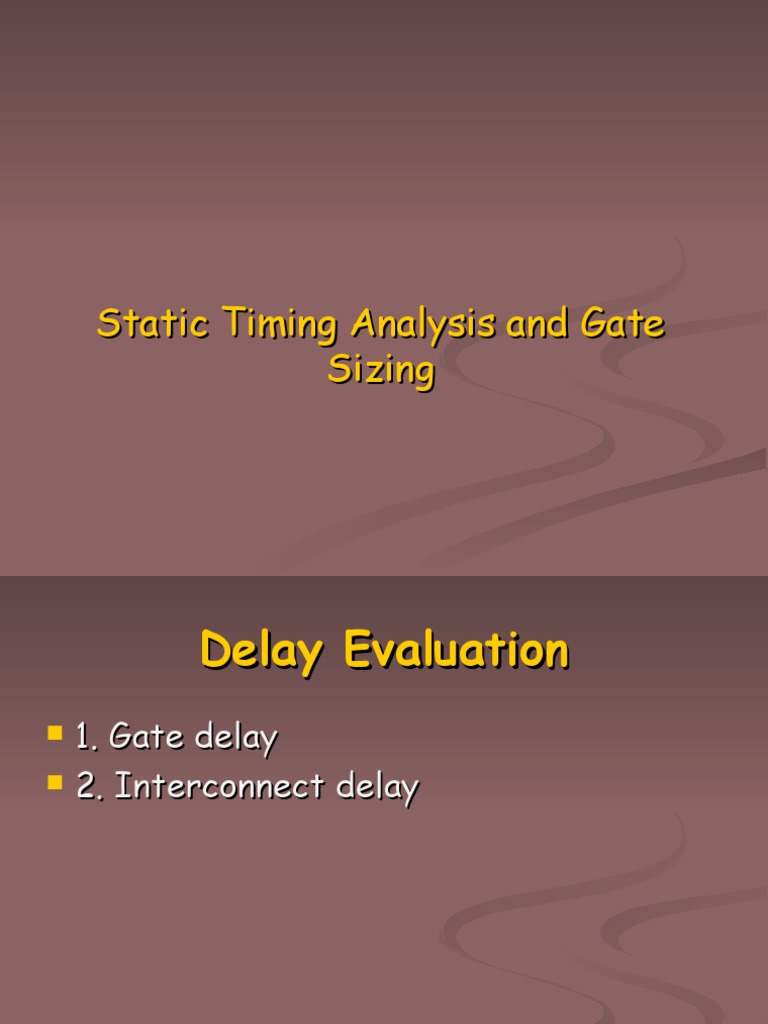 Static Timing Analysis and Gate Sizing | PDF | Electronic Circuits | Power Inverter
