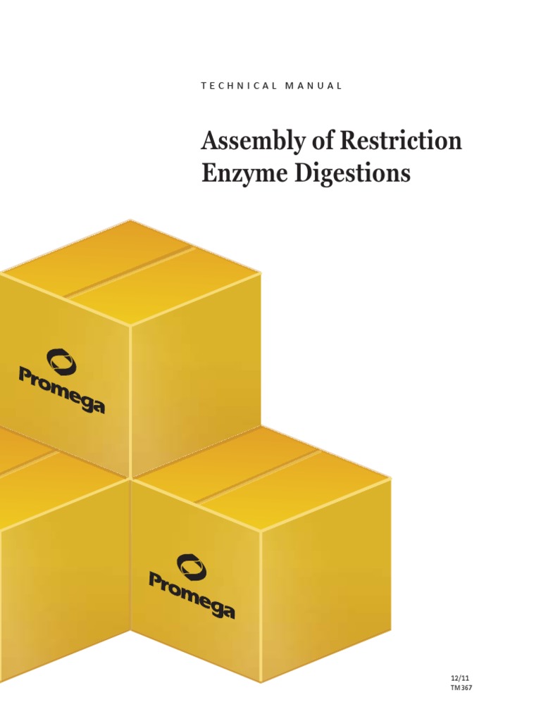 Assembly of Restriction Enzyme Digestions: Technical Manual | PDF ...