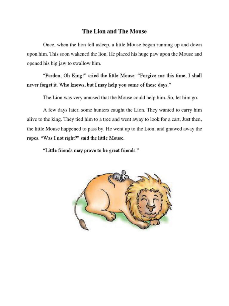 The Lion and The Mouse | PDF