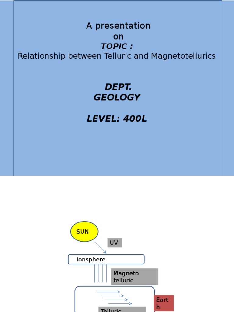 Telluric and Magnetotelluric Relationship | PDF