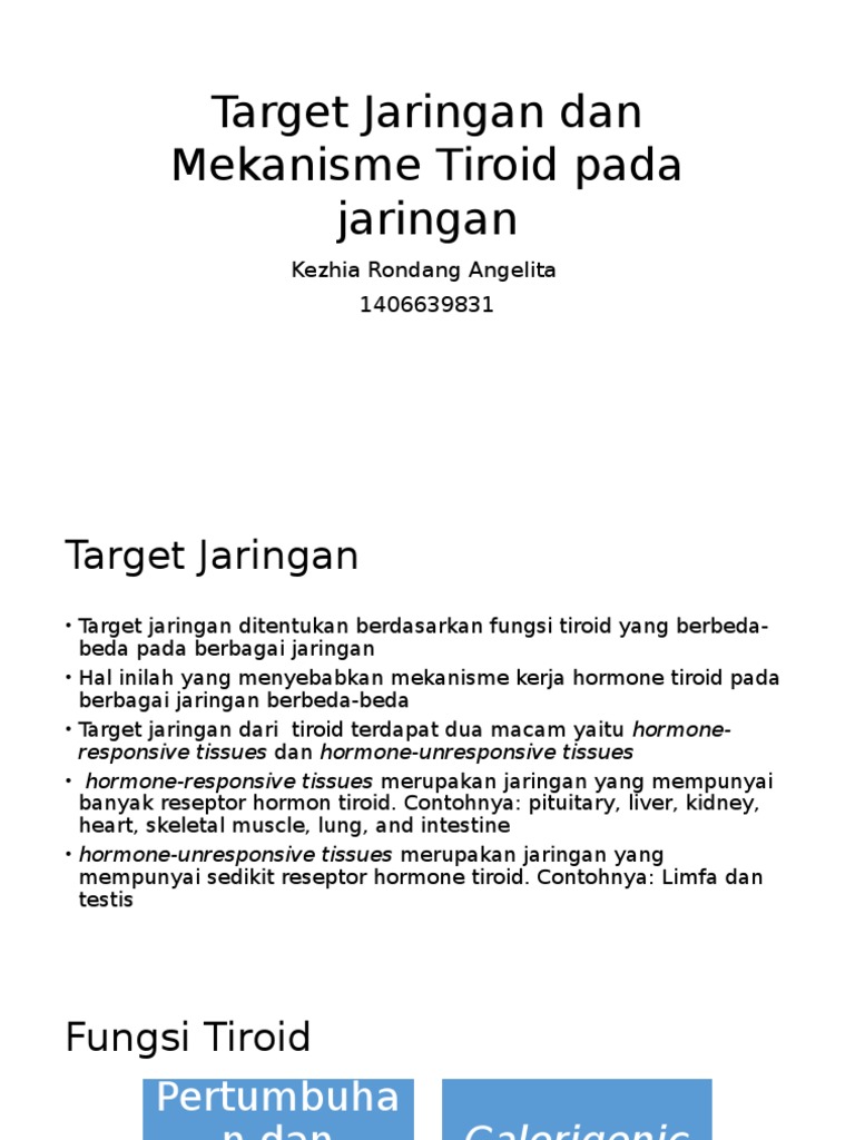 Mekanisme dan Target Jaringan Tiroid | PDF