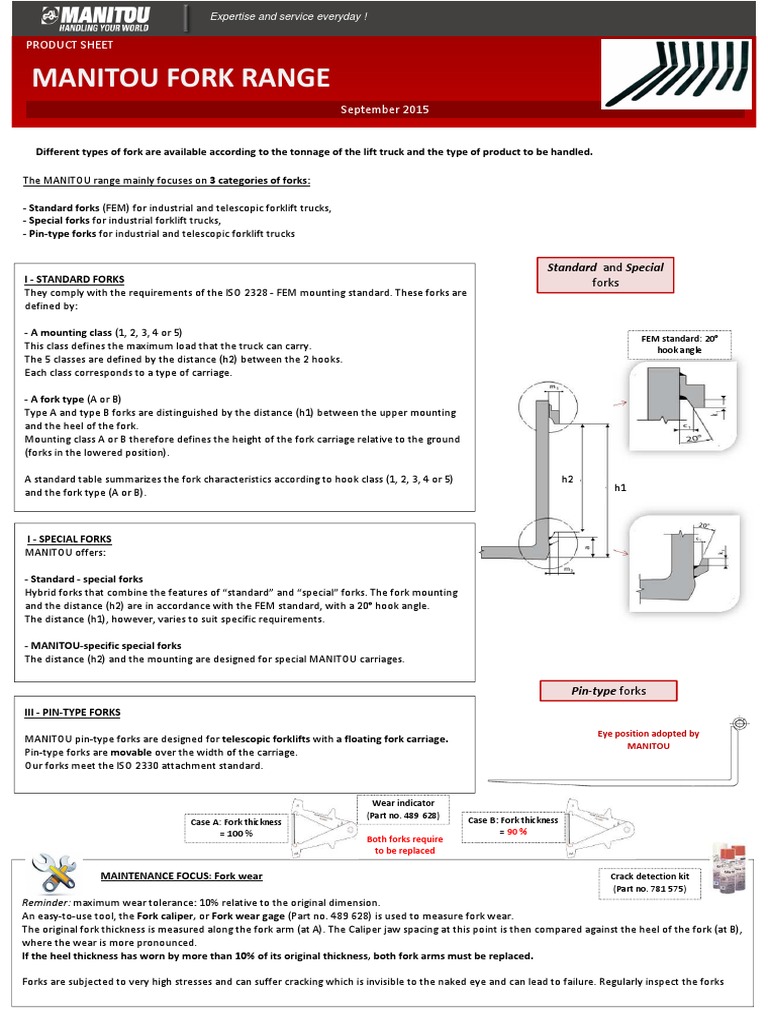 Manitou Forks Range en | PDF | Forklift | Transport