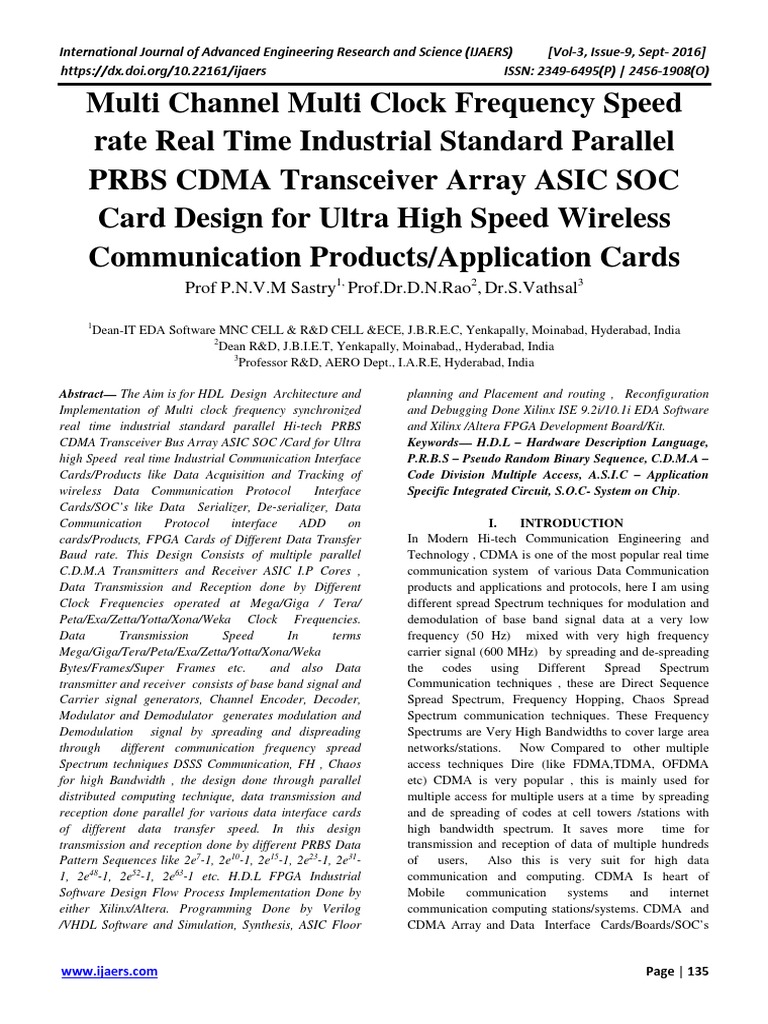 Multi Channel Multi Clock Frequency Speed Rate Real Time Industrial S | PDF | Modulation | Code ...