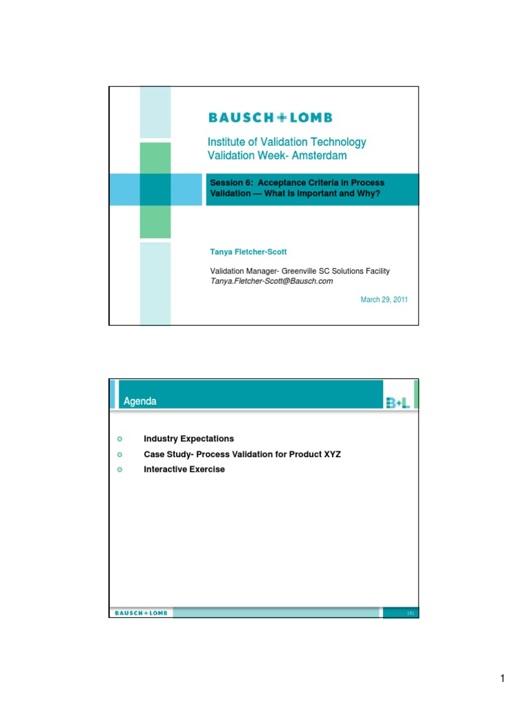 Acceptance Criteria in Process Validation | PDF | Verification And Validation | Packaging And ...