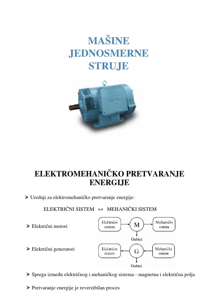 8-1 Masine Jednosmerne Struje PDF | PDF