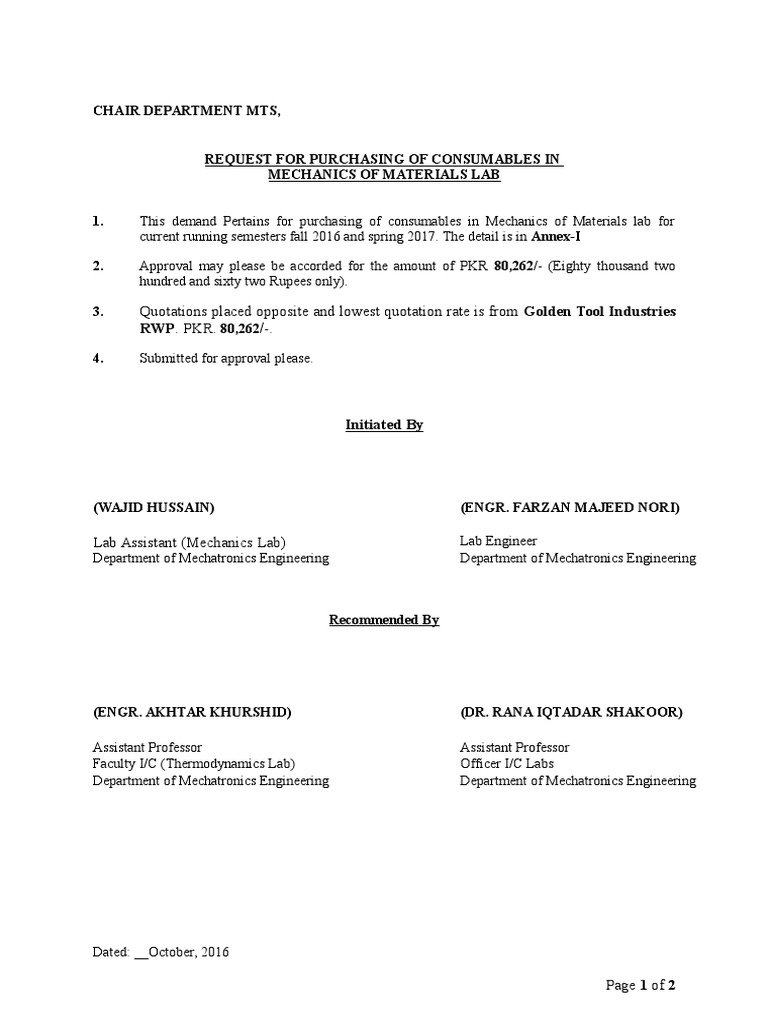Purchase Consumables MTS Lab | PDF | Chemical Product Engineering ...