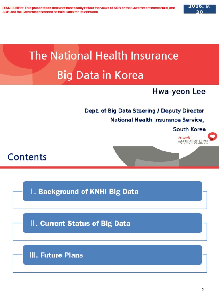 NHIS - National Health Insurance Big Data | PDF | Insurance | Health Care
