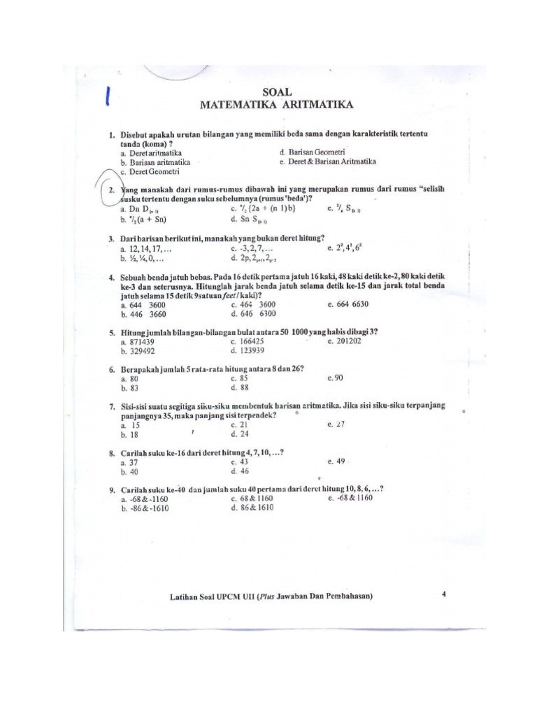Soal Latihan Pembahasan PBT Uii | PDF