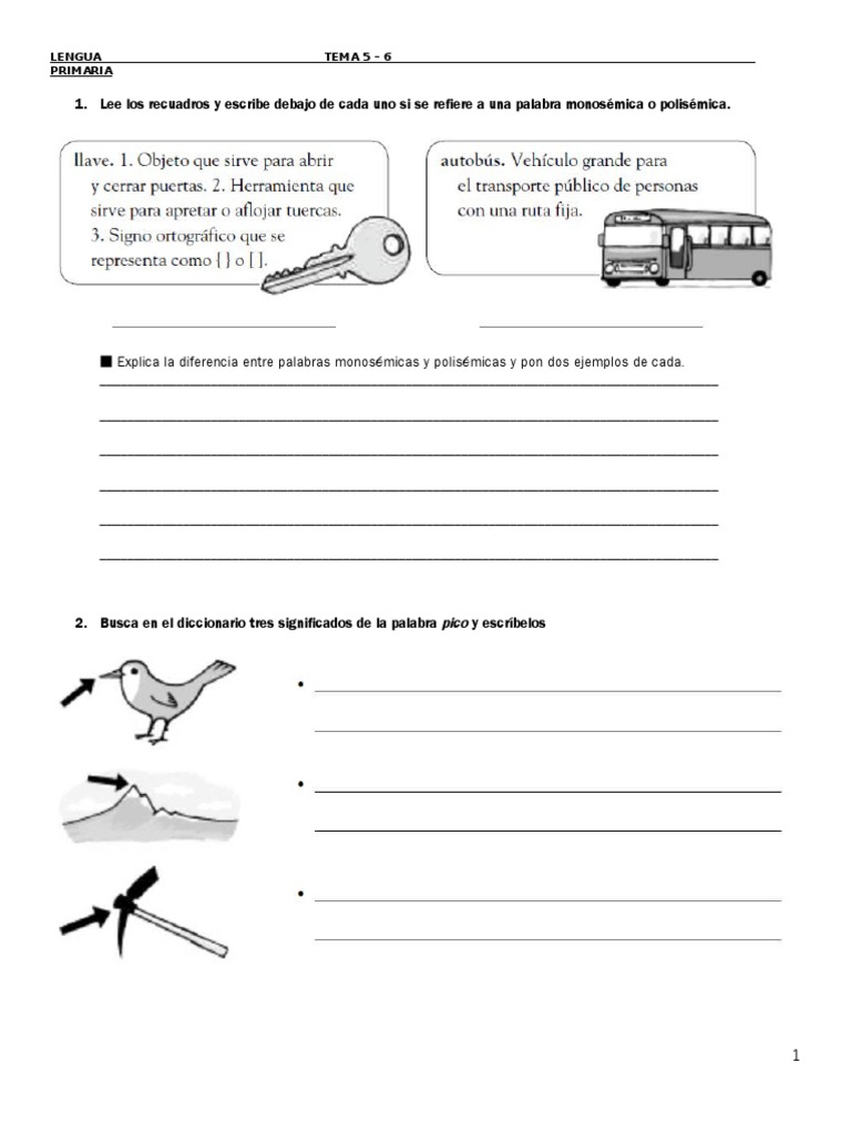 Repaso 5º Primaria Lengua Temas 5 - 6 | PDF | Adjetivo | Palabra