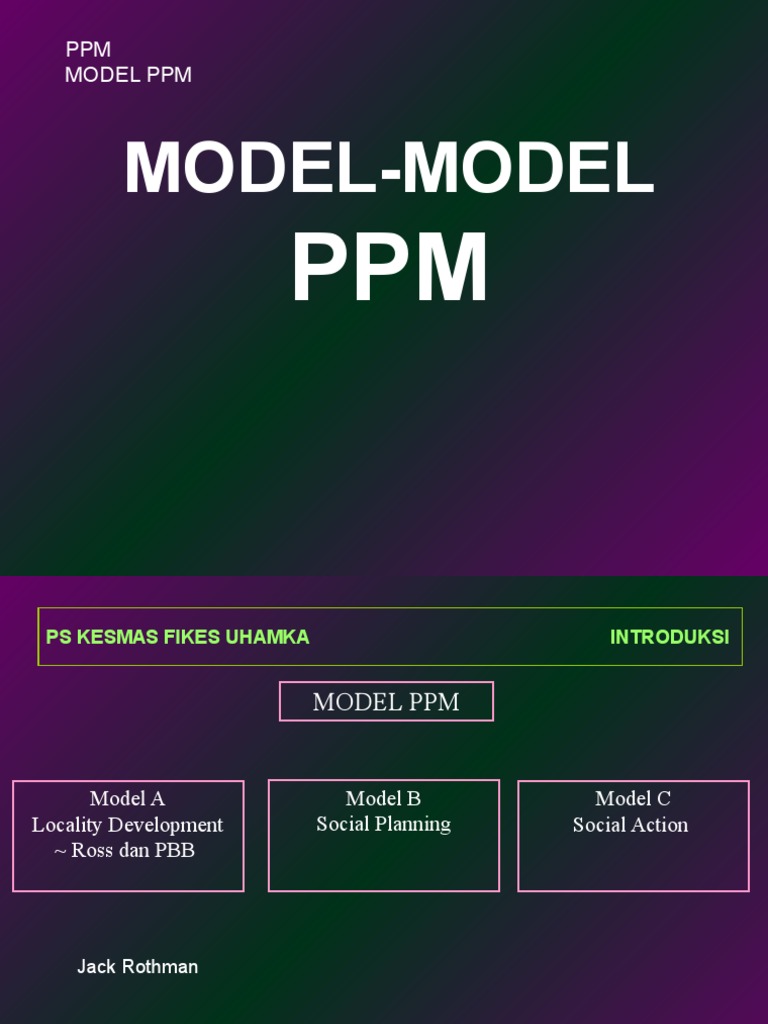 Model PPM dalam Perencanaan Sosial | PDF