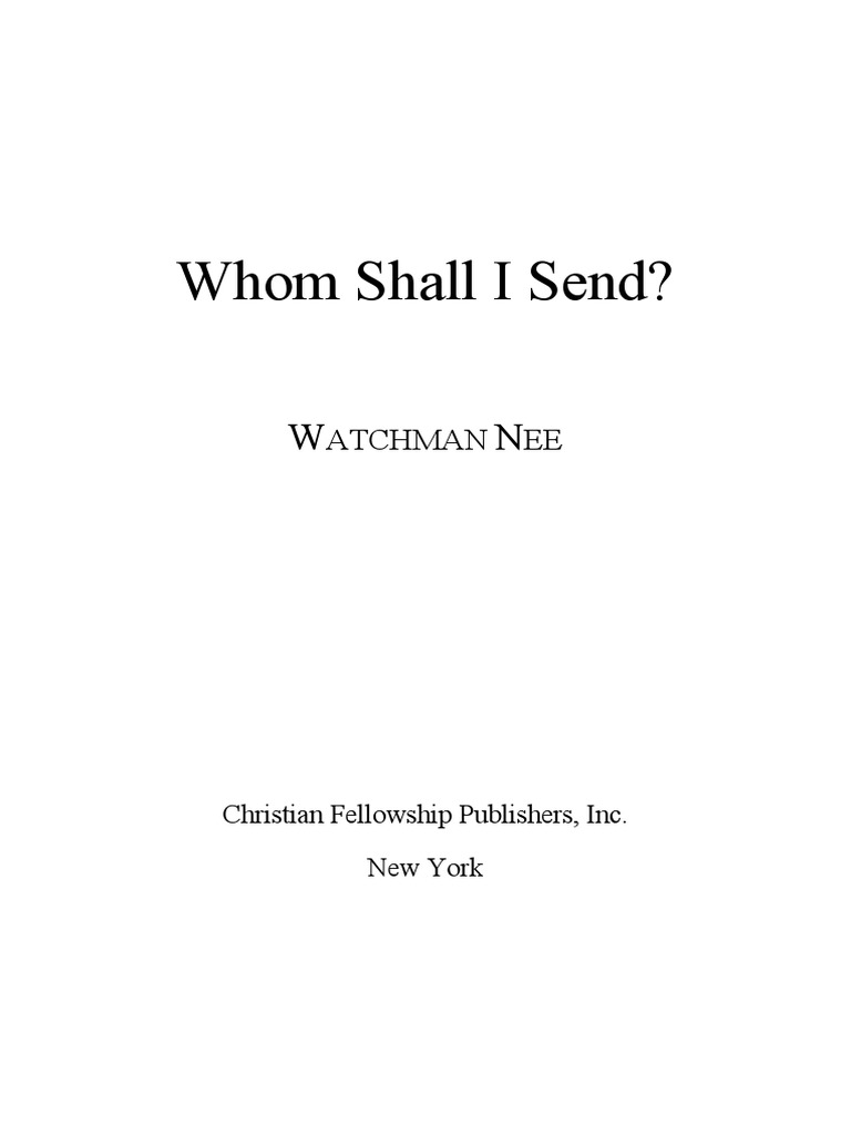 Whom Shall I Send.pdf | Paul The Apostle | Revelation