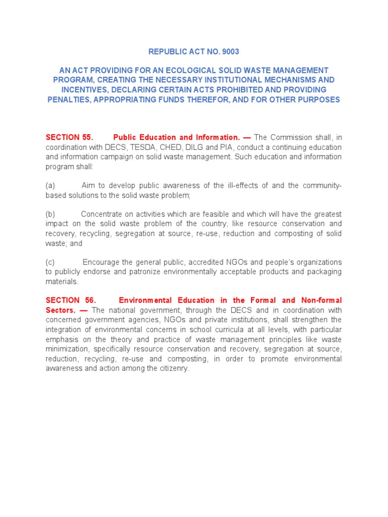 Deped | PDF | Waste Management | Waste