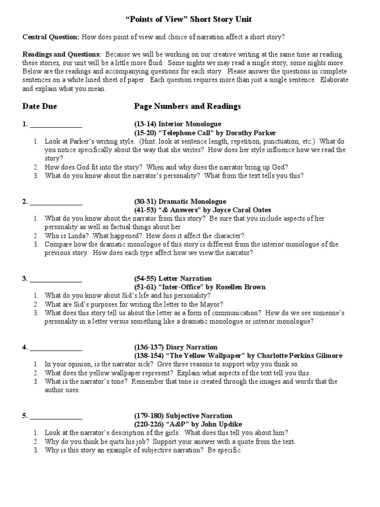 SS Cheat Sheet | PDF | Narration